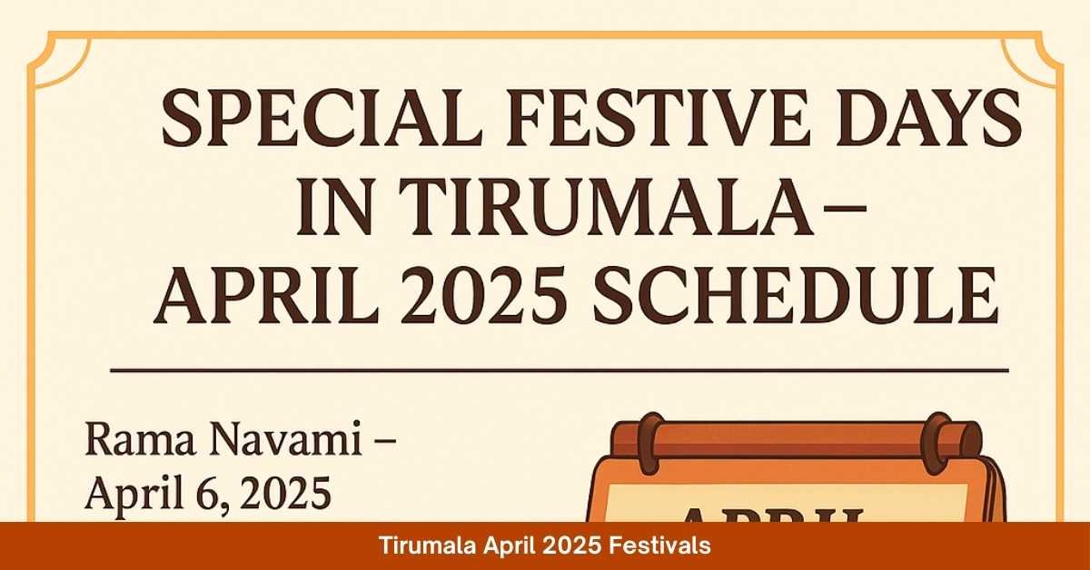 Tirumala April 2025 Festivals Special – April 2025 Schedule List